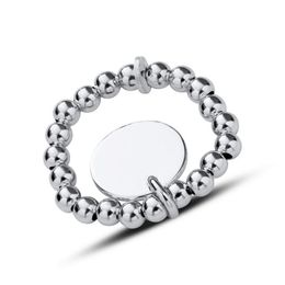 UNIQUE Silberring Elastischer Kugelring von UNIQUE aus 925er Silber