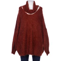 sheego Damen Pullover, braun, Gr. 52