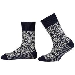 Hirsch Natur Komfortsocken Hirsch Natur Unisex-Wollsocken 'Norweger Sternenmu