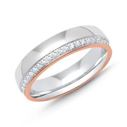 vivo Silberring Sterlingsilber Ring Bicolor mit Zirkonia R8583-CZ