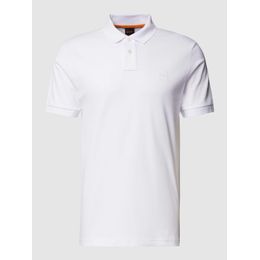 BOSS Orange Slim Fit Poloshirt mit kurzer Knopfleiste