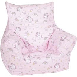 KNORRTOYS® Sitzsack Rainbow Unicorn, für Kinder; Made in Europe, rosa