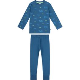 Sanetta Schlafanzug, 2-teilig, Bio-Baumwolle, für Kinder, blau, 104