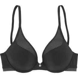 s.Oliver Zoe Push-up-BH, Anhänger, Streifen, für Damen, schwarz, 80B