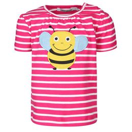 zoolaboo - T-Shirt BIENE BRUMMI gestreift in pink/weiß, Gr.68