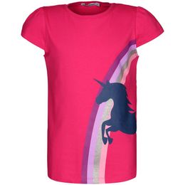 zoolaboo - T-Shirt RAINBOW UNICORN mit Glitzer in pink, Gr.98