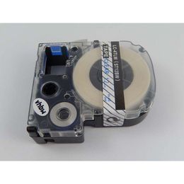 Schriftband-Kassette kompatibel mit KingJim SR950, SR-PBW1, SR-RK1 Etiketten-Drucker 12mm Blau auf Transparent - vhbw