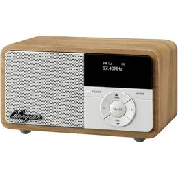 Sangean - DDR-7X Tischradio dab+, ukw aux, Bluetooth® Tastensperre, wiederaufladbar Holz (hell)