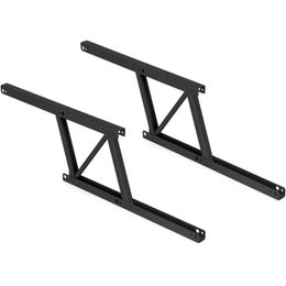 Satz Couchtisch Hebemechanismus-Set, ermöglicht das Anheben des Tisches um 135 mm, Stahl, Schwarz lackiert - Schwarz - Emuca