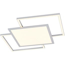 LUCANDE - Ciaran LED-Deckenlampe, quadratisch, cct - silber