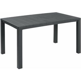 Rechteckige Tabelle Dogato im Harz Keter 147x90xh74 cm - Black