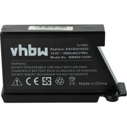 Akku kompatibel mit lg hom-bot VR5001HS, VR5901KL, VR5902KL, VR5902LV Staubsauger Home Cleaner Heimroboter (2600mAh, 14,4V, Li-Ion) - vhbw