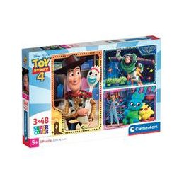 Clementoni Kinderpuzzle Supercolor - Disney Toy Story 4 3x 48 Teile Teile: 144 (3x 48) Altersangabe: ab 5 Jahren