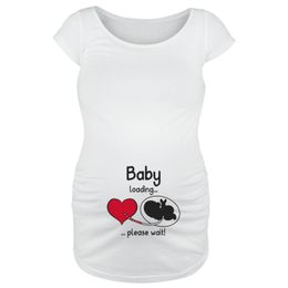 Umstandsmode Baby Loading ... Please Wait! T-Shirt weiß in L
