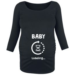 Umstandsmode Baby Loading Langarmshirt schwarz in L