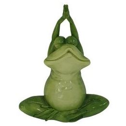 Dekofigur Yoga Frosch 32,5 x 26,5 cm grün
