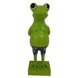 Dekofigur Frosch mit Badehose 42 x 17 cm grün