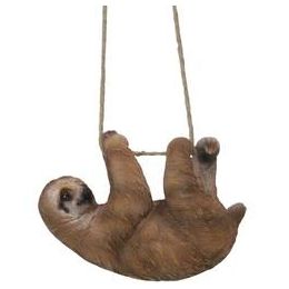 Dekofigur Faultier hängend 17,5 x 13 cm braun