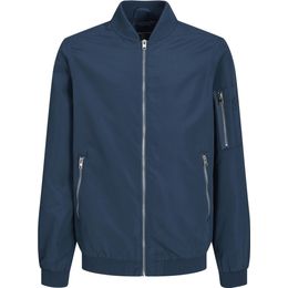 Jack & Jones ORIGINALS by JACK & JONES Originals Bomberjacke, Stehkragen, Reißverschlusstaschen, für Kinder, blau, 152