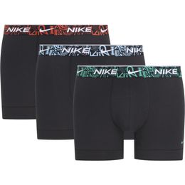 Nike Everyday Cotton Stretch Pants, 3er Pack, Logo-Bund, für Herren, schwarz, L
