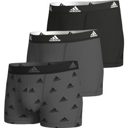 Adidas Active Flex Cotton Pants, 3er-Pack, Logo-Bund, für Herren, grau, XXL