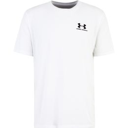 Under Armour T-Shirt, Logo-Stickerei, für Herren, weiß, XXL