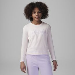 Jordan Fundamentals Longsleeve mit Grafik für ältere Kinder - Pink