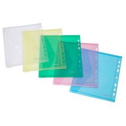 10 Foldersys Dokumententaschen DIN A5 farbsortiert genarbt 0,20 mm