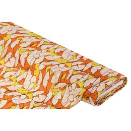buttinette Crash-Chiffon "Schmetterlinge", orange-color