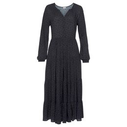 Lascana Maxikleid 'Orient Hipp' Damen Gr&ouml;&szlig;e 46 grau / schwarz Winterkleid