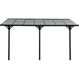 WESTMANN Terrassendach Bruce, BxT: 435x300 cm, Bedachung Doppelstegplatten, Rahmen aus pulverbeschichtetem Aluminium, schwarz, schwarz