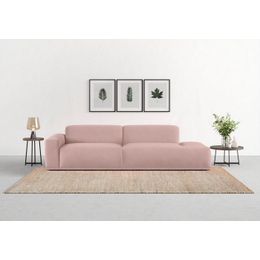 Trendmanufaktur Big-Sofa Braga, in moderner Optik, mit hochwertigem Kaltschaum, rosa