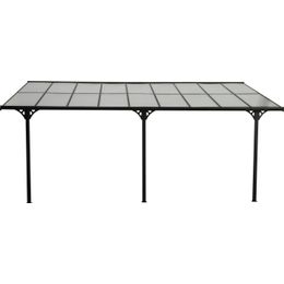 WESTMANN Terrassendach Bruce, BxT: 556x300 cm, Bedachung Doppelstegplatten, Rahmen aus pulverbeschichtetem Aluminium, schwarz, schwarz