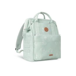 CABAIA Tagesrucksack Baby Bag M (2-tlg), Baby Wickeltasche mit vielen Fächern, grün