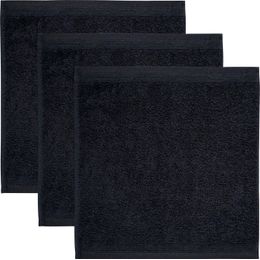 Möve Möve Seiftuch Superwuschel, (3-St), in kräftigen Farben, schwarz