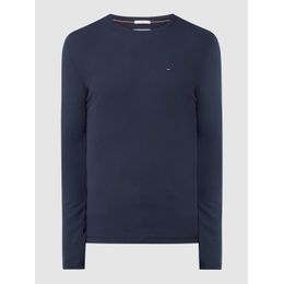 Tommy Jeans Slim Fit Longsleeve mit Rippenstruktur