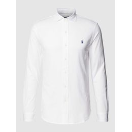 Polo Ralph Lauren Hemd mit Kentkragen, unifarbenes Design und Knopfleiste