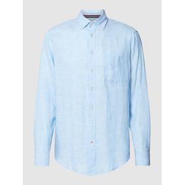 Christian Berg Regular Fit Leinenhemd mit Button-Down-Kragen