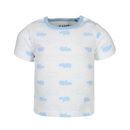 Kanz - T-Shirt LITTLE HIPPO in weiß/hellblau, Gr.68