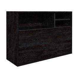 Mäusbacher Mäusbacher Office Hängeschrank - Schreibtisch Holzwerkstoff 80x58x25 cm Flamed wood black /