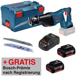 AKTION: Bosch Professional GSA 18 V-LI Akku-Säbelsäge 18,0 V, mit 2 Akkus mit Prämie nach Registrierung