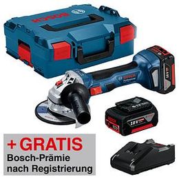 AKTION: Bosch Professional GWS 18V-7 Akku-Winkelschleifer-Set 18,0 V, mit 2 Akkus mit Prämie nach Registrierung