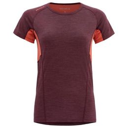 DEVOLD - Women's Running Merino 130 T-Shirt - Merinoshirt Gr XS rot