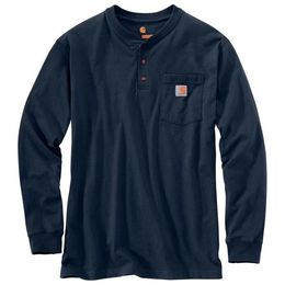 Carhartt - Workwear Pocket Henley L/S - Longsleeve Gr XL blau