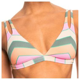 Roxy - Women's Vista Stripe Fixed Tri - Bikini-Top Gr L bunt