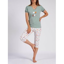 Melissa Brown Pyjama in Grün - XXL