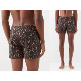 Tom Ford Shorts Tom Ford Waist-adjuster Leopard-Print Swim Shorts Pants Bermuda Badesh