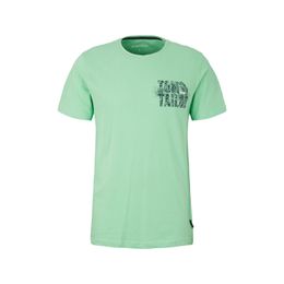 Tom Tailor Herren Pyjamashirt mit Motivprint, grün, Motivprint, Gr. 50/M