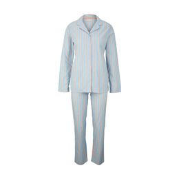 Tom Tailor Damen Gestreiftes Pyjama Set, blau, Gr. 44