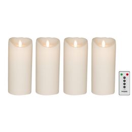 Sompex LED-Kerze 4er Set Flame LED Kerzen weiß 18cm (Set